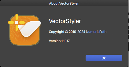 Text cursor almost invisible: Just a one-pixel dot. | VectorStyler